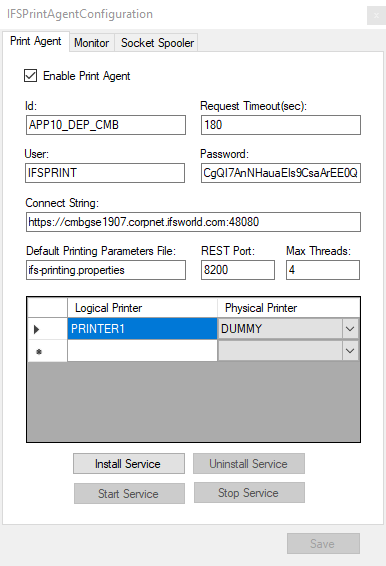 Configure and Install .Net based Print Agents