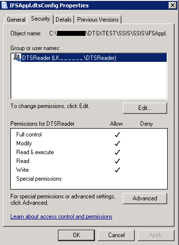 Setup DTS Reader Access